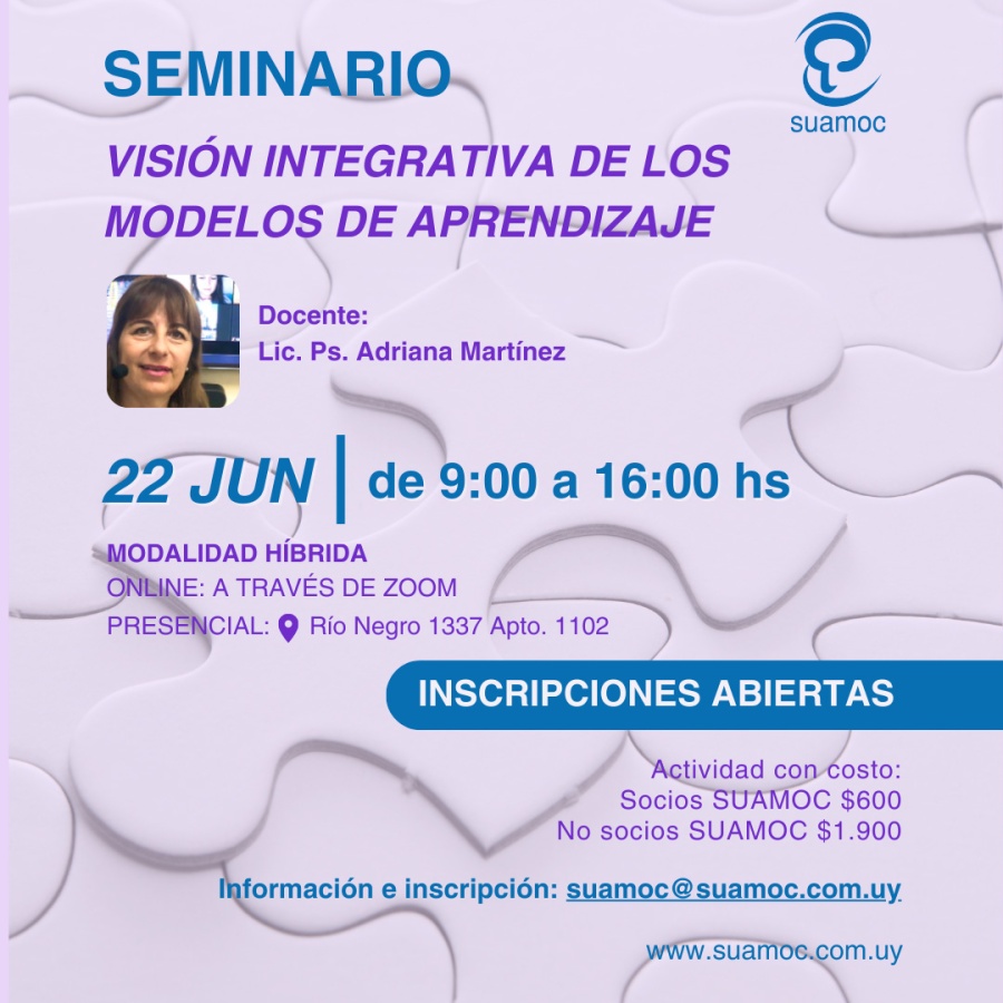 “Visión integrativa de los Modelos de Aprendizaje”,